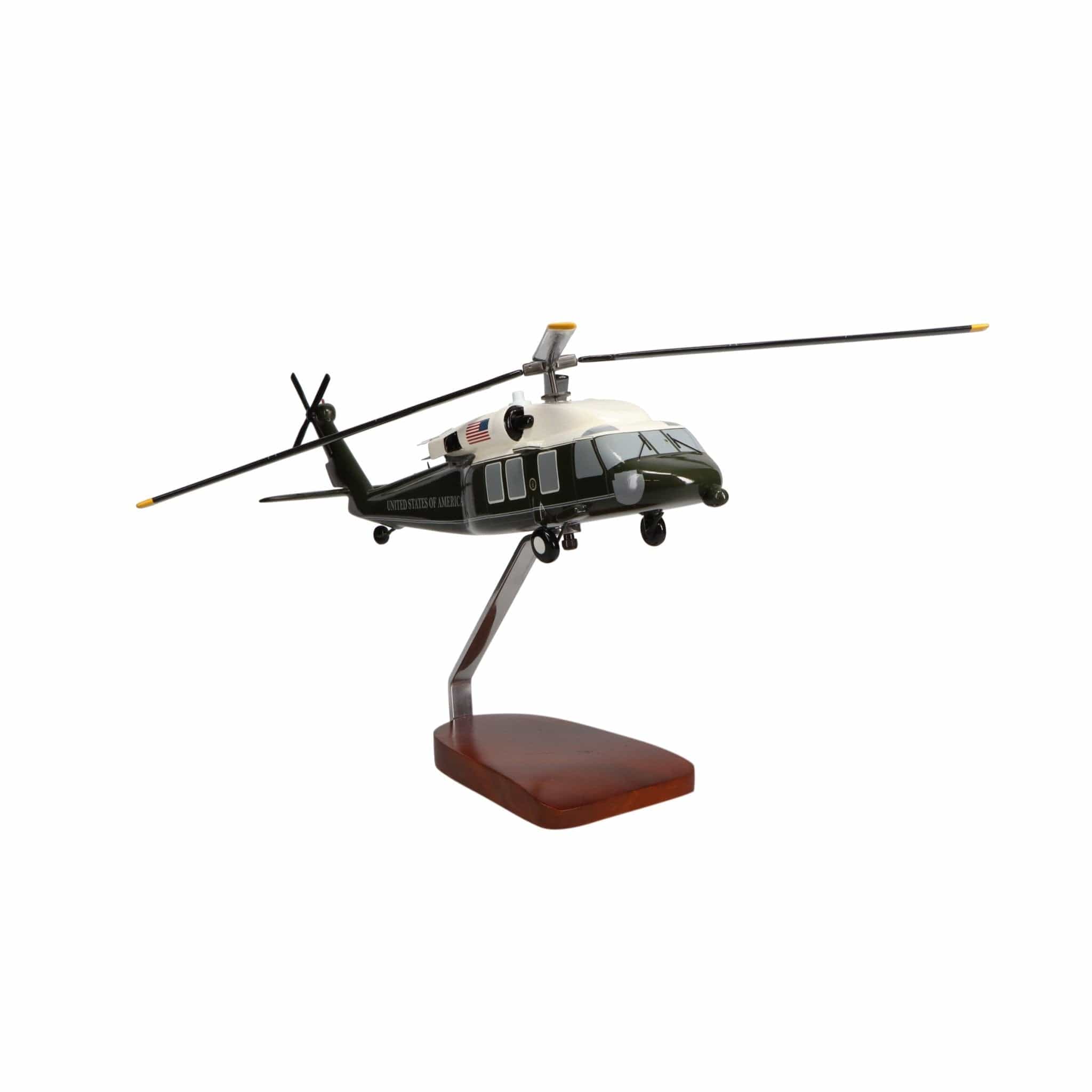 Marine One Model Helicopter – Handcrafted Mahogany Replica – High ...